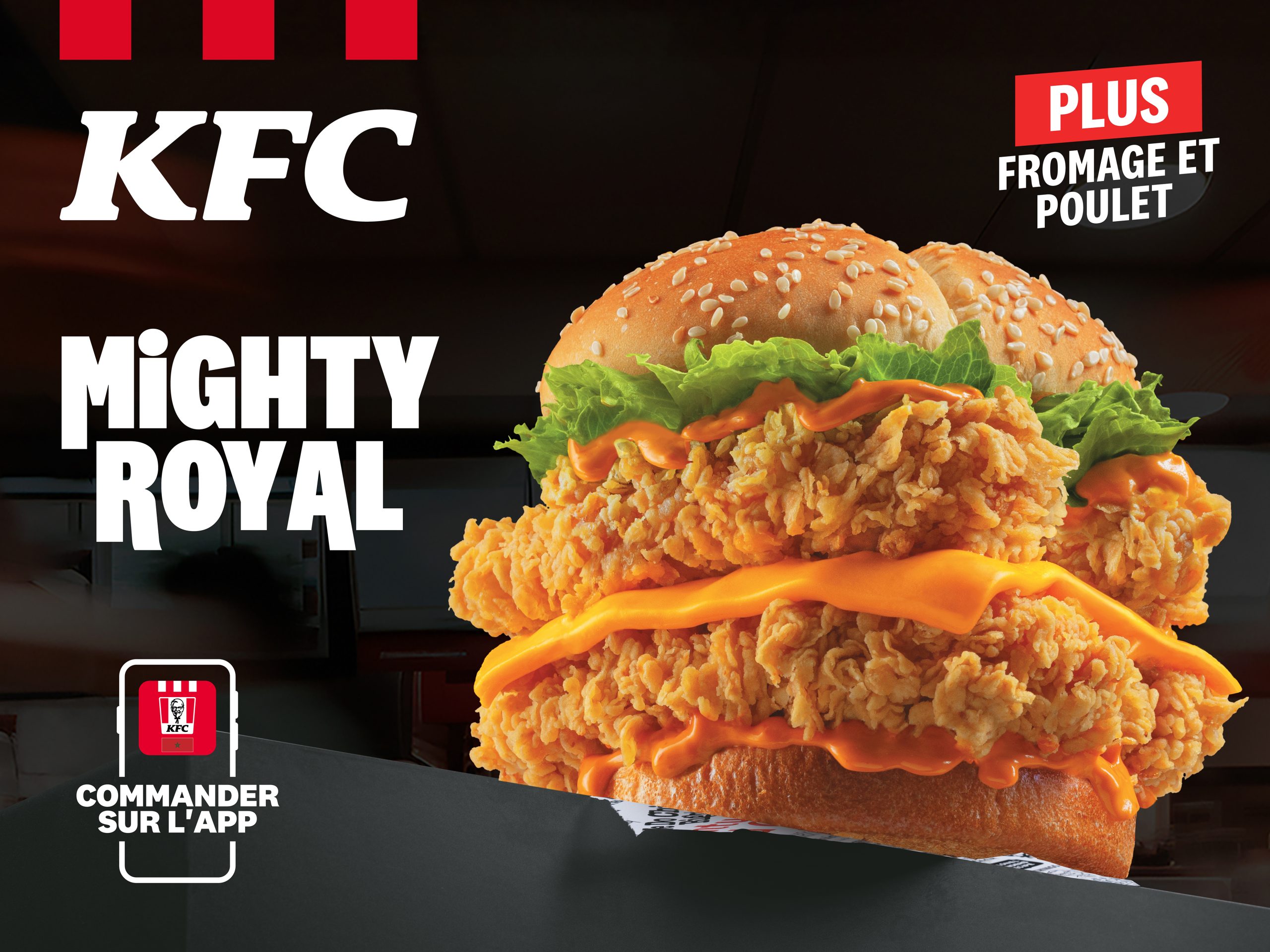KFC Maroc lance le Mighty Royal : un burger généreux, conçu pour les ...
